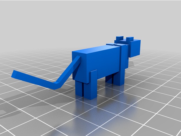 minecraft cat by Nolen_ 3d model