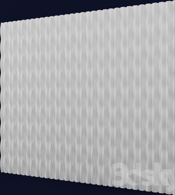 Panel Vertical Wave. 3d model