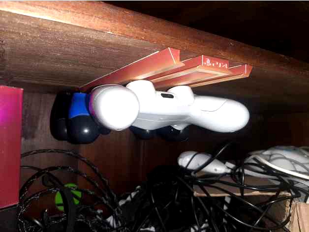 Ps4 Controller rack for under desk by Luckytoef 3d model
