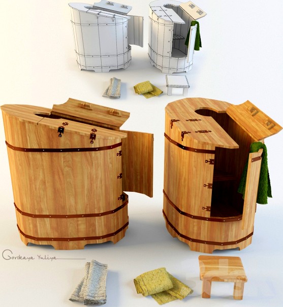 Cedar barrel (Pools) 3d model