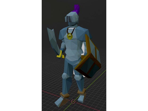 Rune Armor Set - Oldschool Runescape Character by Camchanimation 3d model