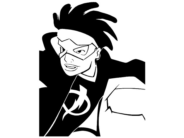Static Shock stencil by Longquang 3d model