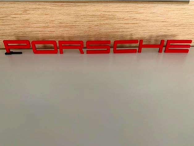 Porsche Letters with Standing foot - PorschaC by 3idee 3d model