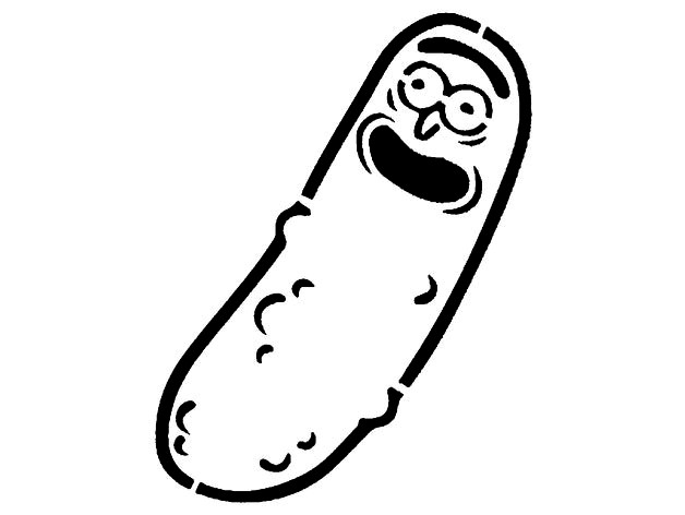 Pickle Rick stencil 4 by Longquang 3d model