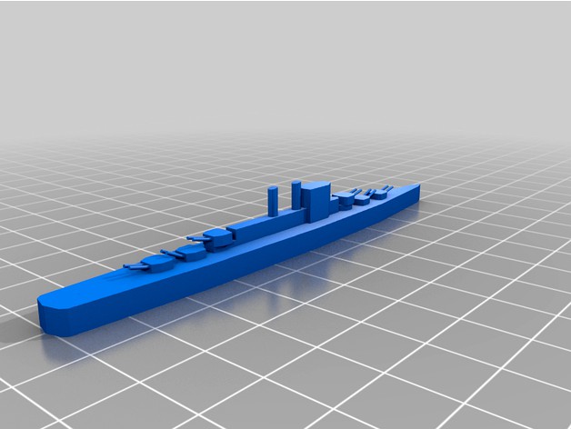 USS Worcester CL144 3D Printing Ready by ShipMaster42 model