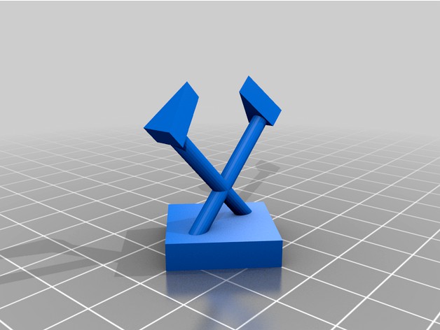 Axe Throwing Trophies by dpallyn 3d model