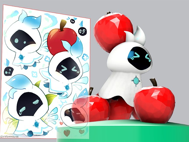 Genshin Impact Venti Wind Spirit by hazeinadaze 3d model