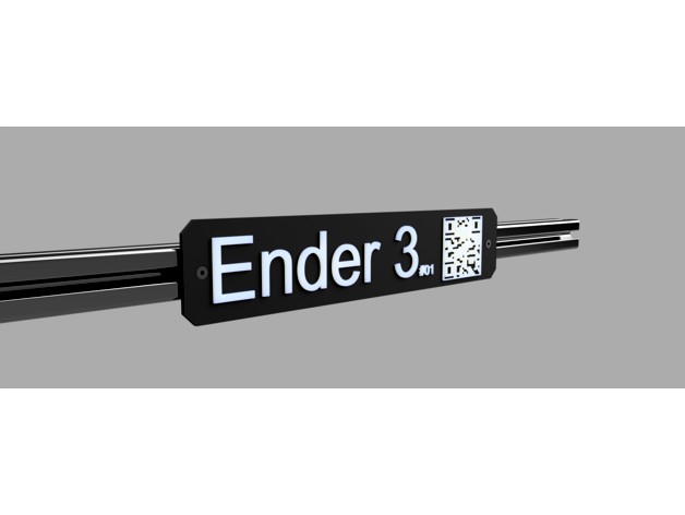 3D Printer Name Tag - For 20x20 Aluminium Extrusion by AndrewCross model