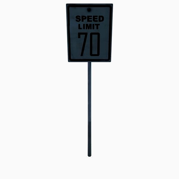 Speed Limit Sign 70MPH 3d model