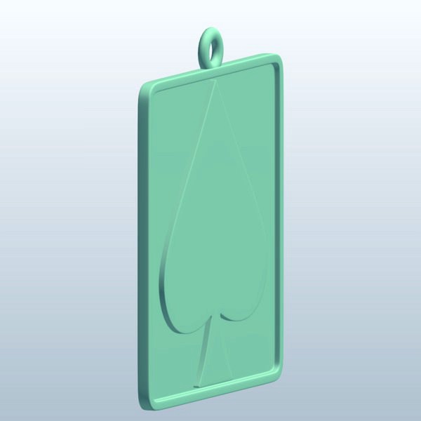 Playing Card Spade v1 3d model