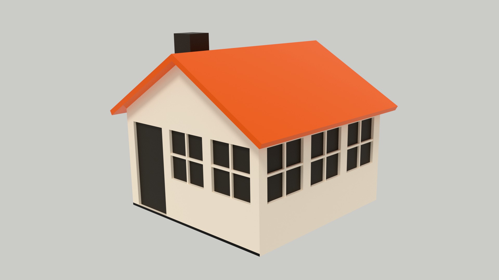 Cartoon House 1 3d model