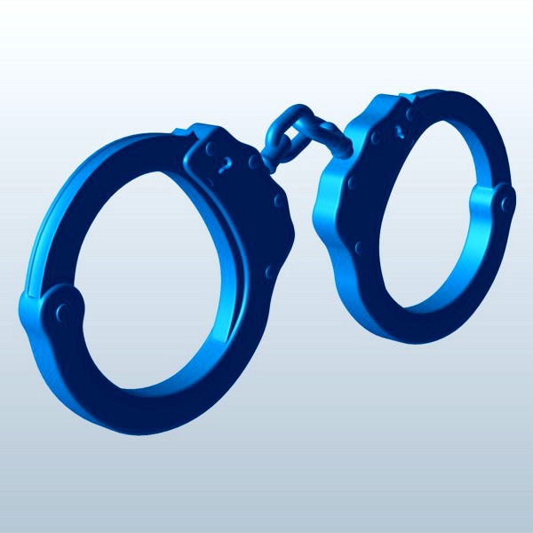 Double Lock Handcuffs v1 3d model