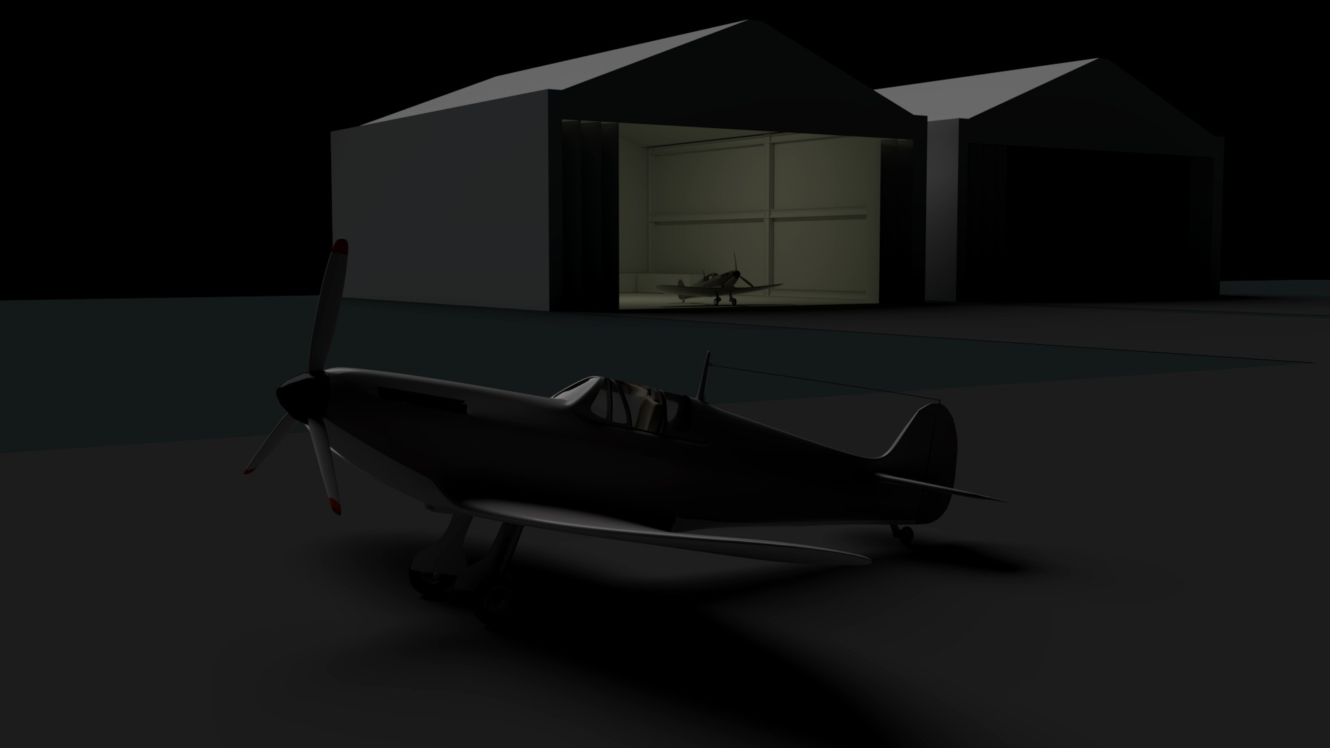 Simple plane 3d model