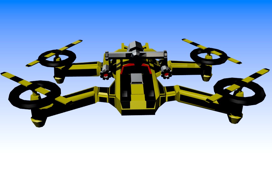 Drone Costume 3d model