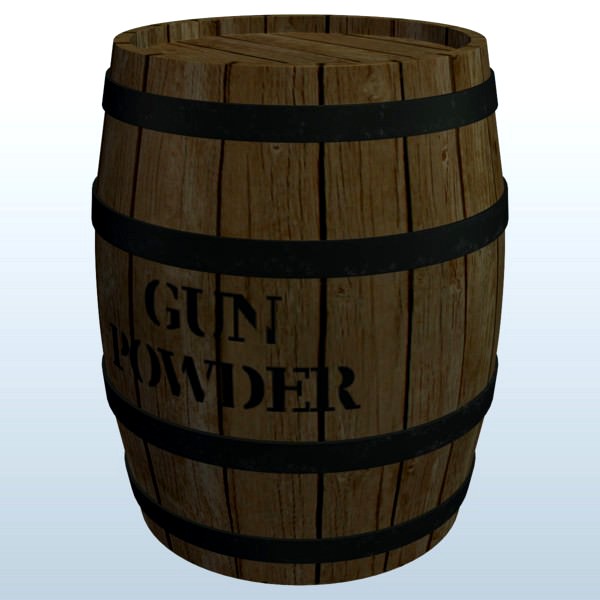 Gun Powder Keg v1 3d model