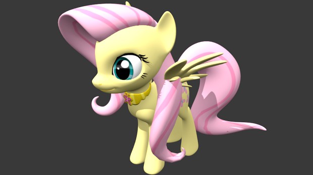 fluttershy 3d model