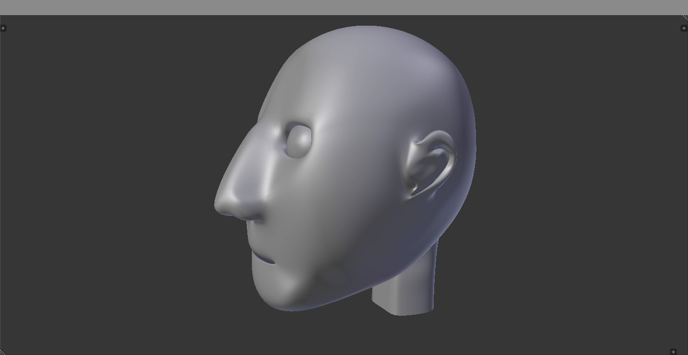creepy human face 3d model