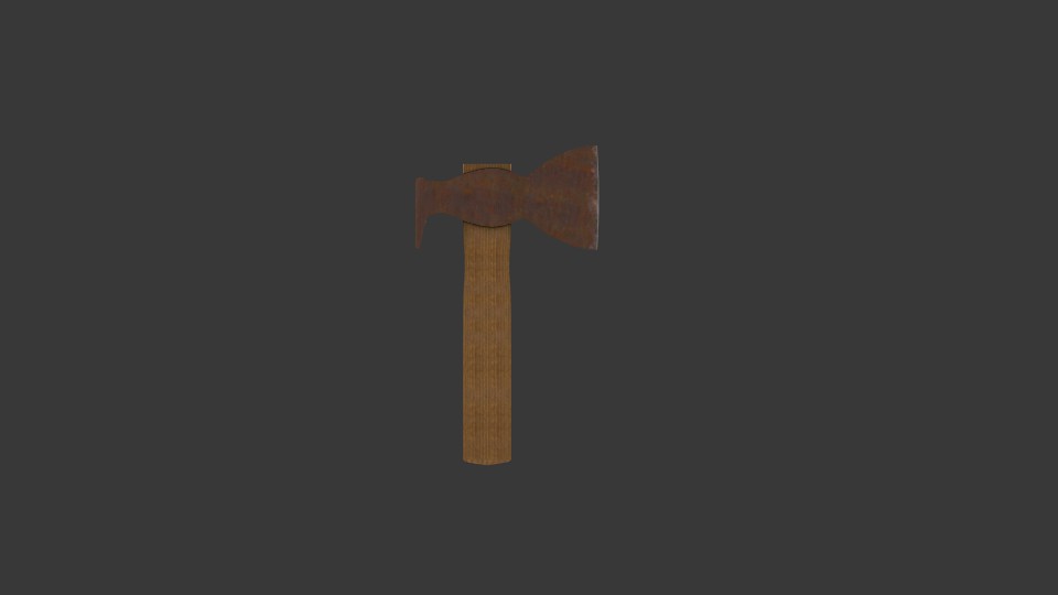 Rusty Axe 3d model