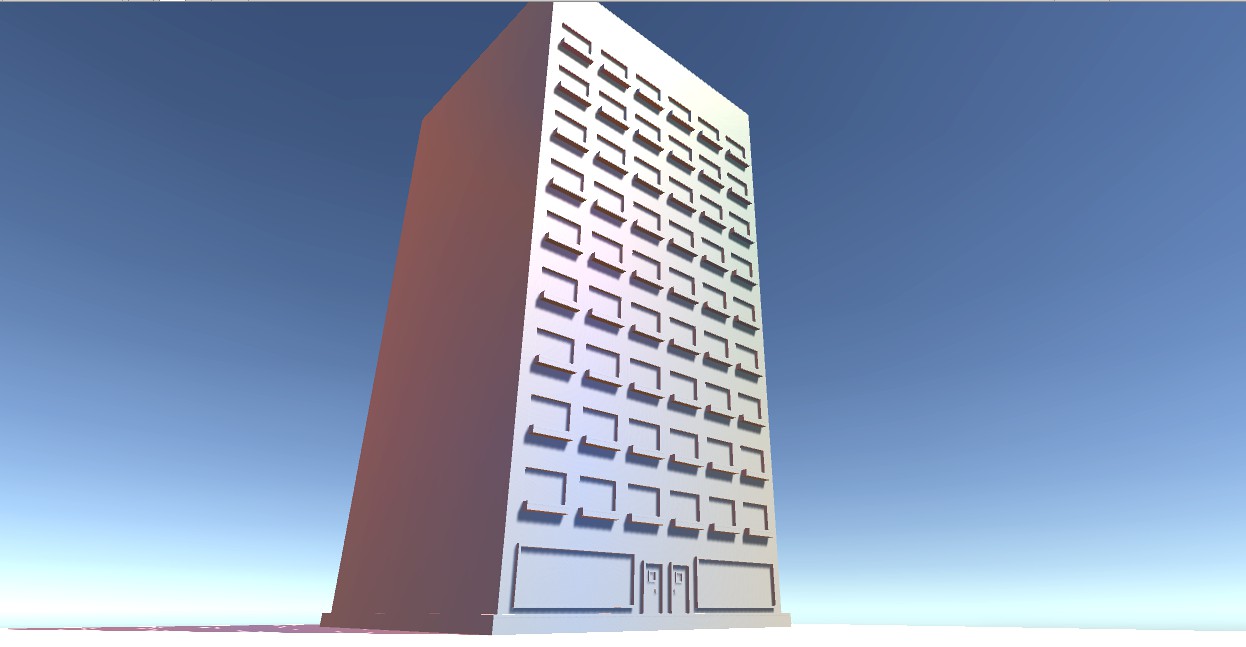 Simple Apartment Building 3d model