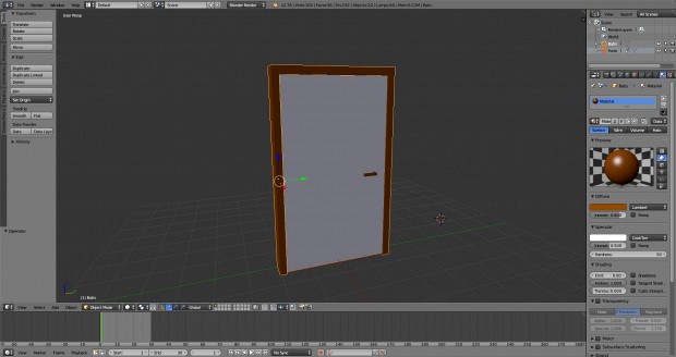 Door Animated 3d model
