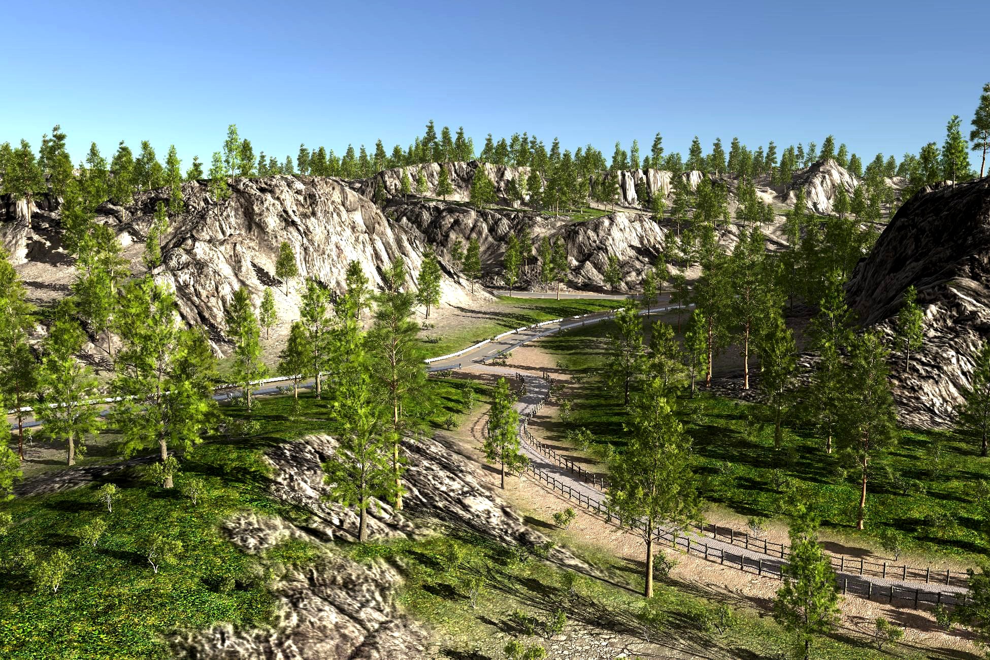 Roads and paths 3d model