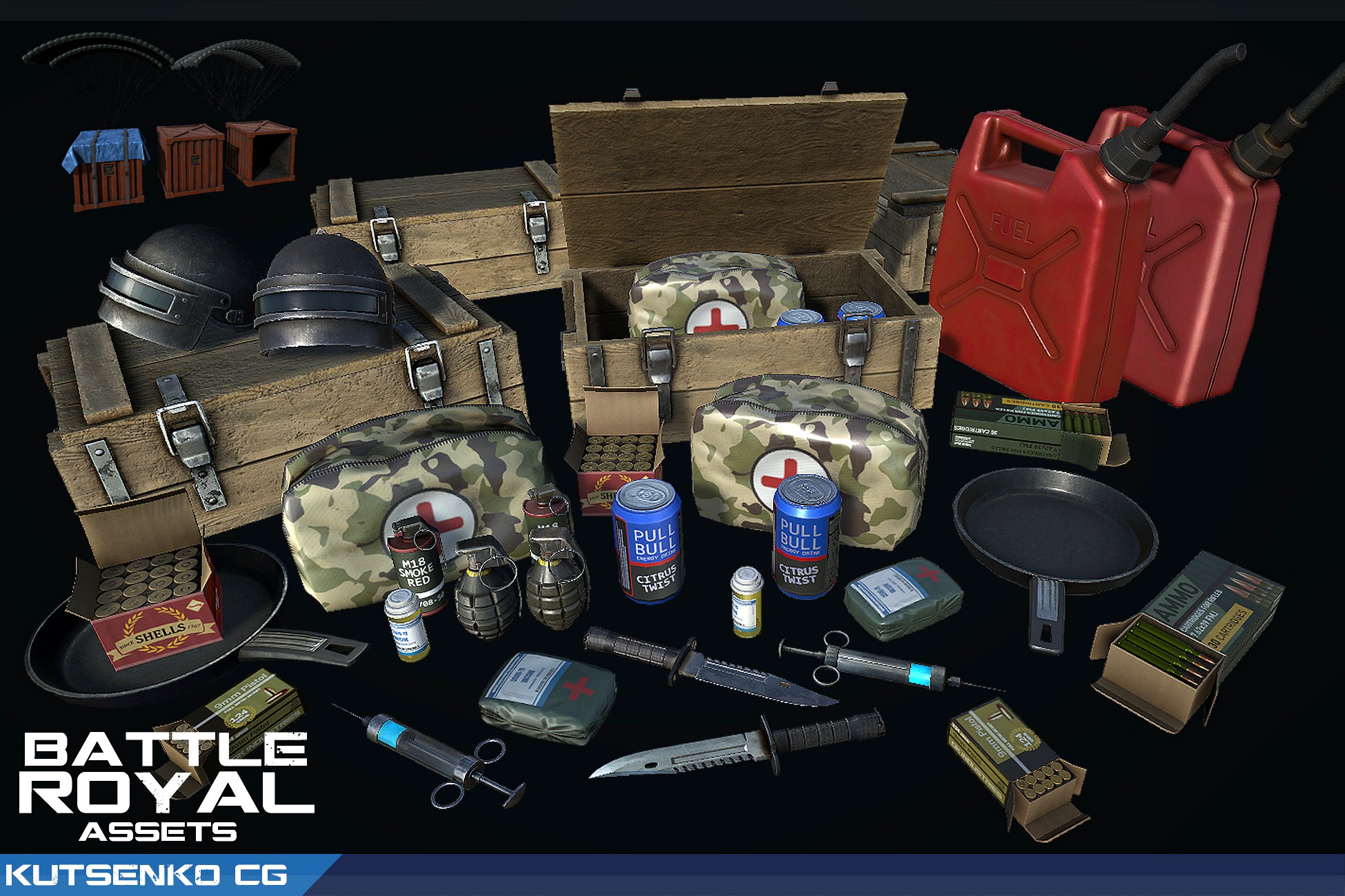 Battle Royal Assets 3d model