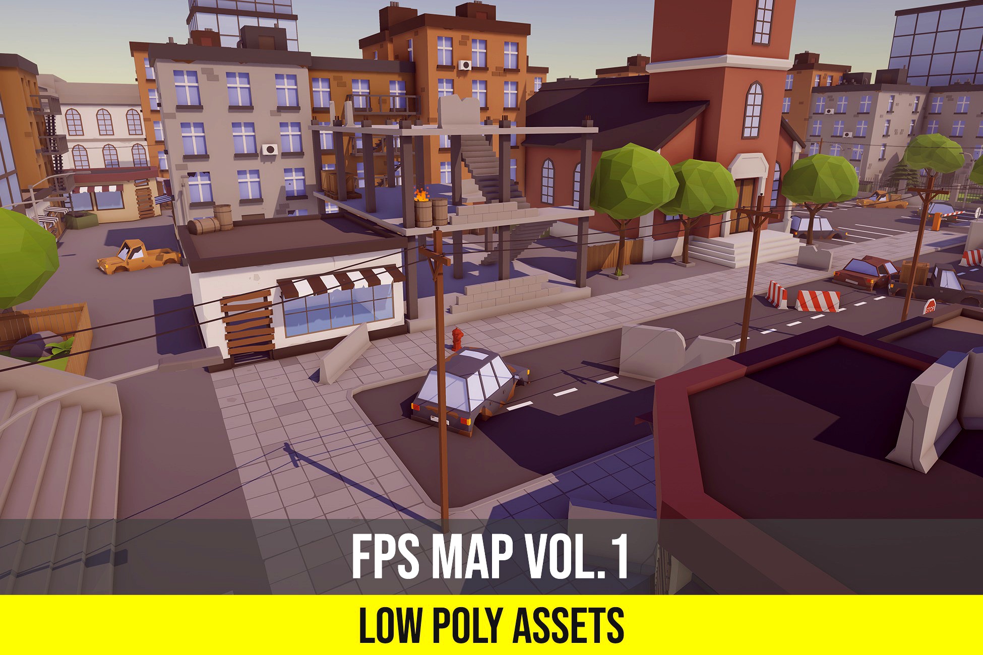 Low Poly FPS Map Vol.1 3d model