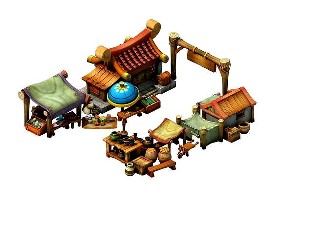 stand cartoon 3d model