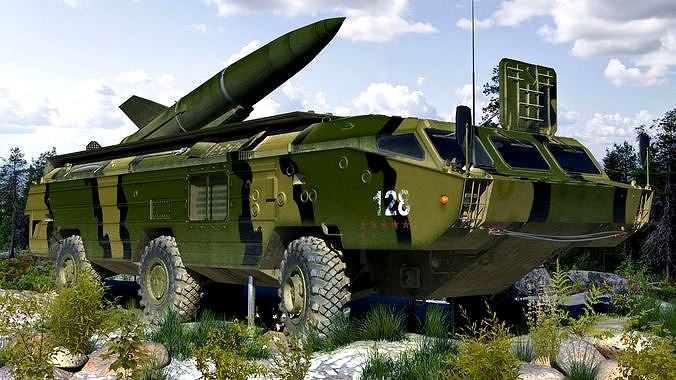 Point-U Tochka-U Soviet tactical missile system Scarab-B 3d model