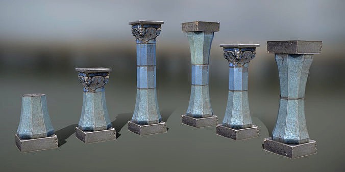 Blue Column 3d model
