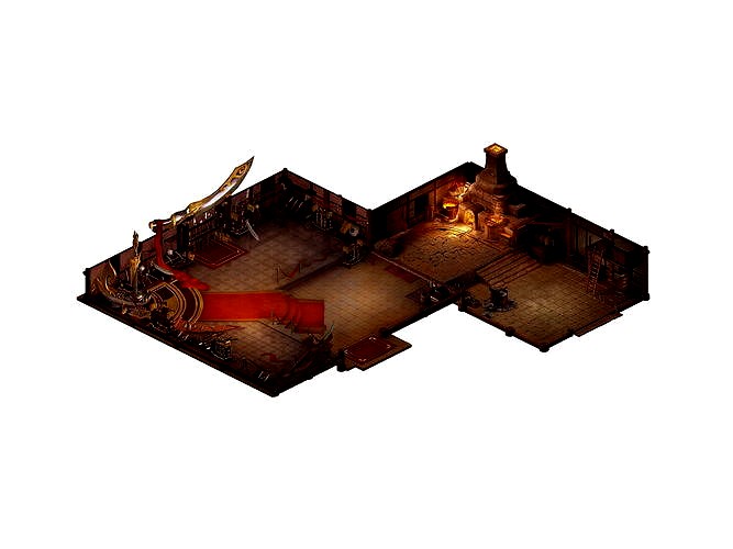 Game Model - City - Weapons Library indoor 3d