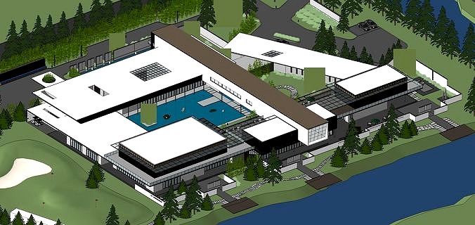 Sketchup architecture building Club Design G1 3d model