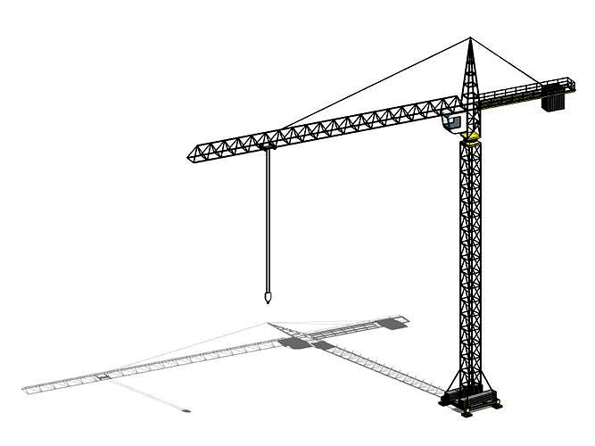 Tower Crane - Revit Family 3d model