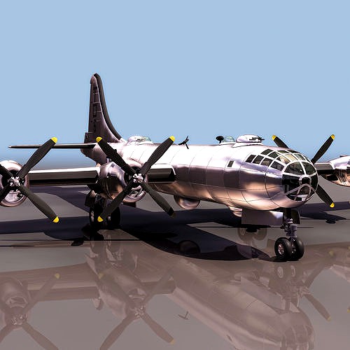 B29 aircraft 3d model