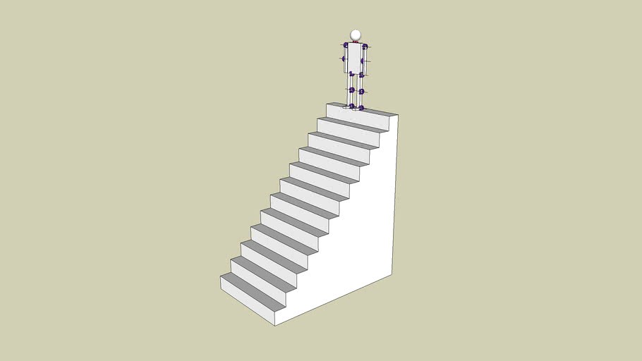 Ragdoll falling down stairs 3d model