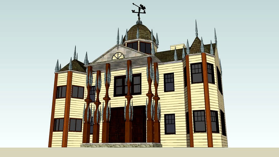 Large Haunted mansion 3d model