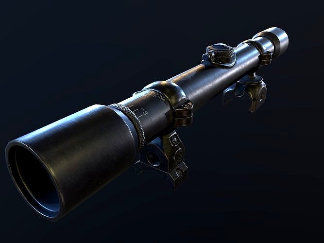 German Scope ww2 for mauser98k rifle PBR 3d model
