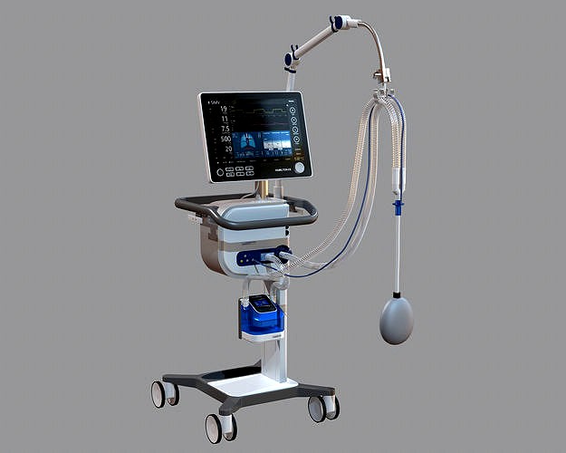 Medical Ventilator HAMILTON-C6 ICU Oxygen Ventilation System 3d model