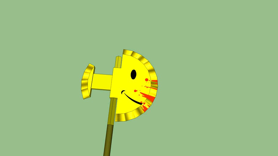The Deadly Smiley Axe 3d model