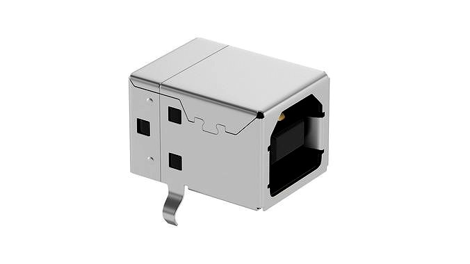 USB Type B Female 3d model