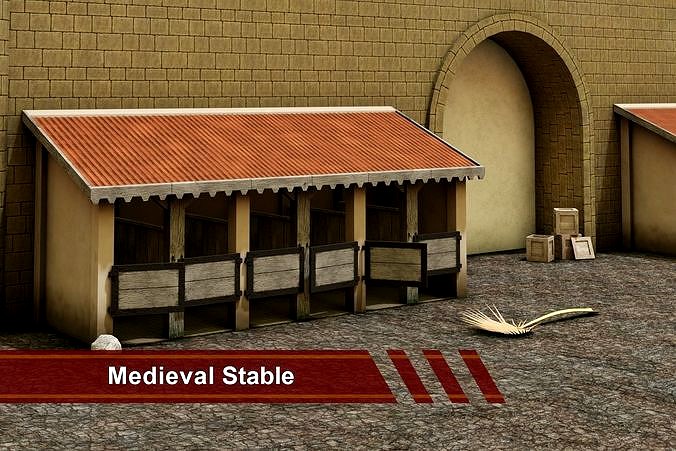 Medieval Stable 3d model