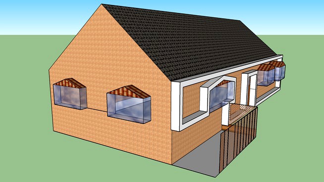 Admin Building 3d model