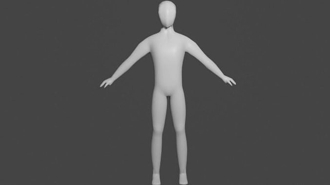 Base Character Rigged 3D Model