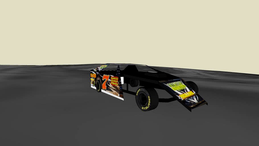 dirt car Jason Wheatley open Wheel Modified race car 3d model