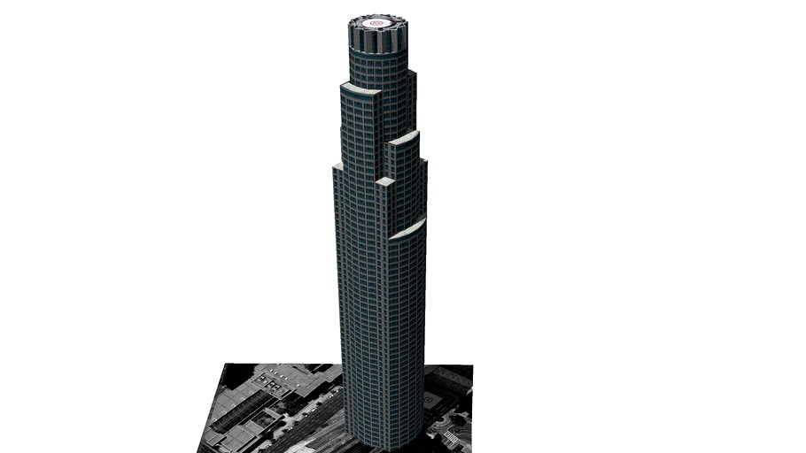Model of the US Bank Tower 3d