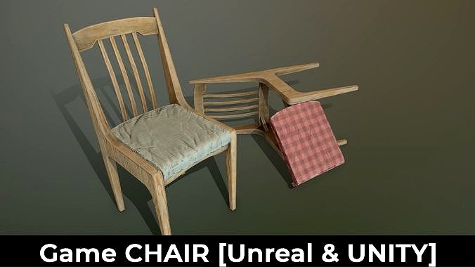 Old Chair Unreal and Unity 3d model