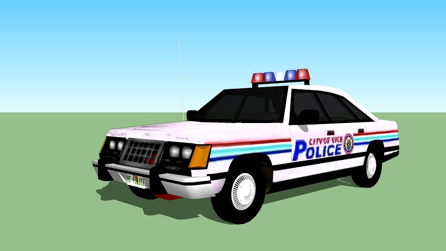 City of Vice Beta Police Car 3d model