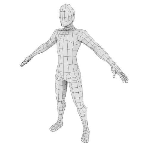 Low-Poly Male Base Mesh 3d model