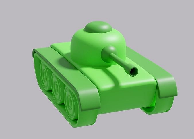 Cartoon Tank 3d model