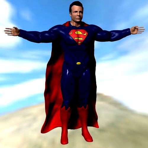 superman 3d model
